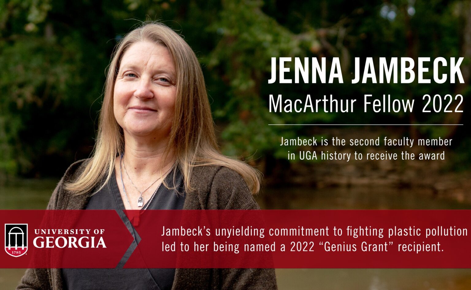 Jenna Jambeck awarded MacArthur grant - College of Engineering
